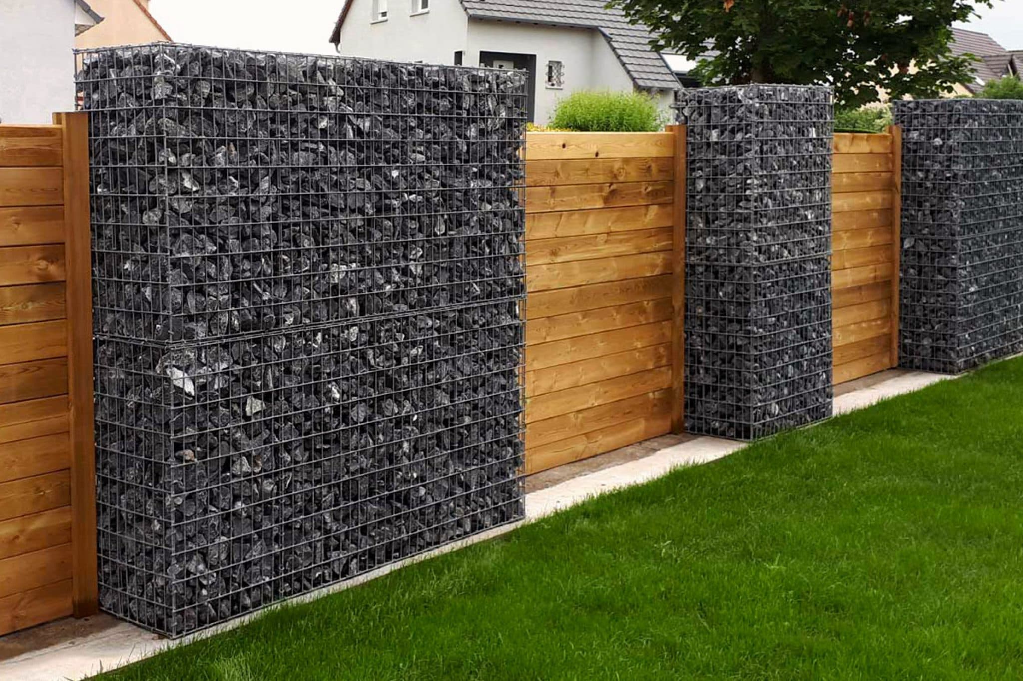 Comment Créer une CLÔTURE GABION et BOIS ? Tendance 2024